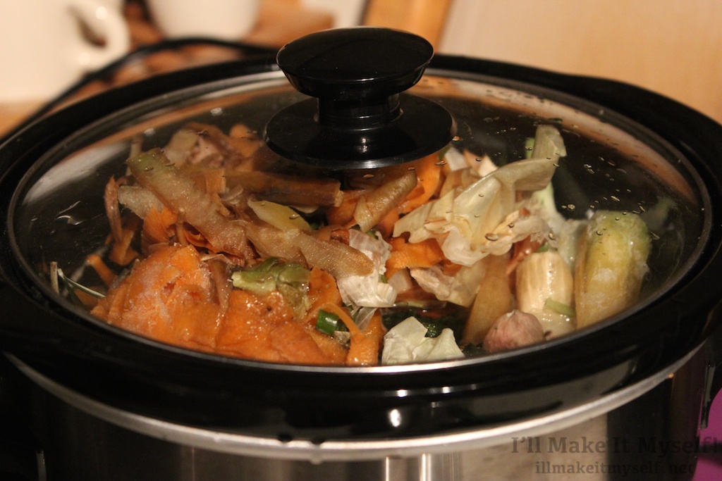 Slow-Cooker Vegetable Stock (from Vegetable Scraps) – I'll Make It Myself!
