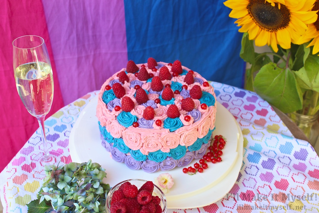 Bi Pride Birthday Cake – I'll Make It Myself!